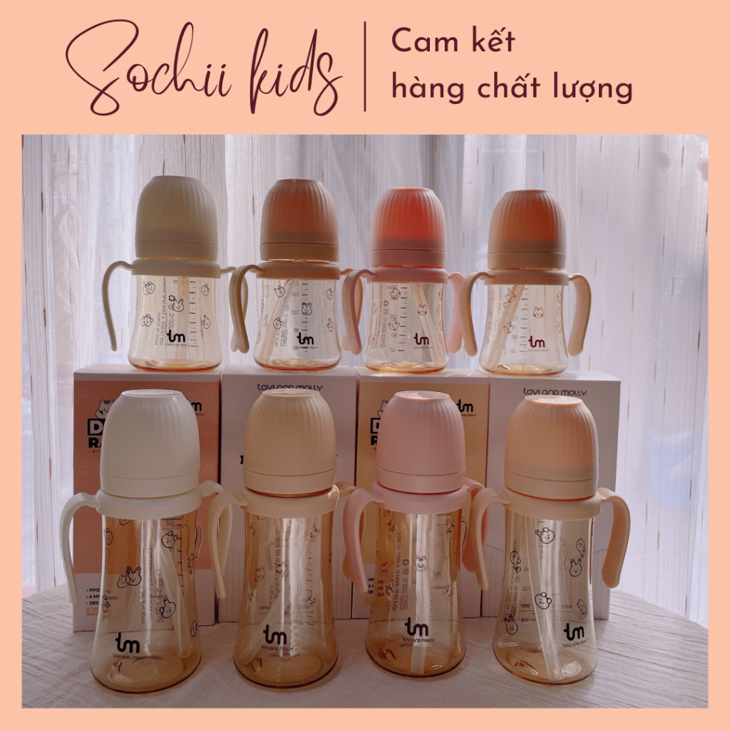 Bình hút Tovi and Molly x Dottodot 180ml/280ml Hàn Quốc [Chính hãng] | Shopee Việt Nam