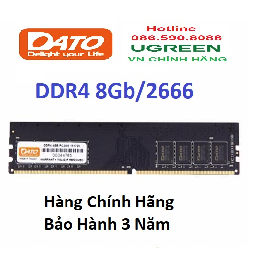 Bộ Nhớ Trong DDRam DDR4 8GB 2666Mhz Dato - Chính Hãng BH 3 Năm | Shopee ...