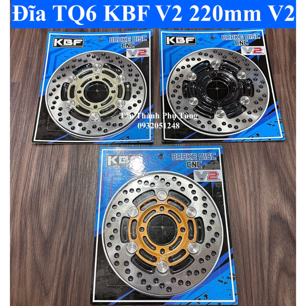 Đĩa TQ6 KBF size 220mm 4 lỗ mẫu V2 gắn được nhiều xe | Shopee Việt Nam
