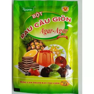 Hộp 10 gói bột rau câu giòn Agar Rovin_25g/gói | Shopee Việt Nam