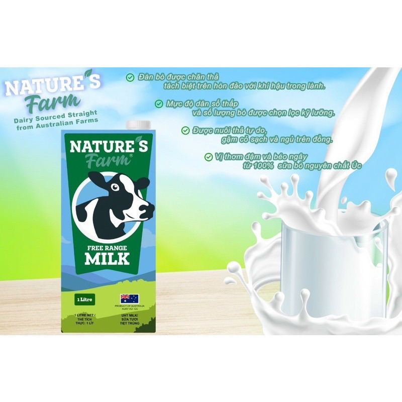 HỘP 1L sữa tươi nguyên chất không đường | Shopee Việt Nam