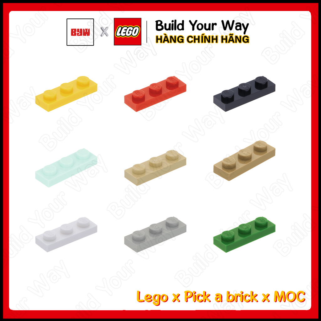 Gạch Lego chính hãng Tấm cơ bản 1x3 / Part 3623: Plate 1 x 3 | Shopee ...