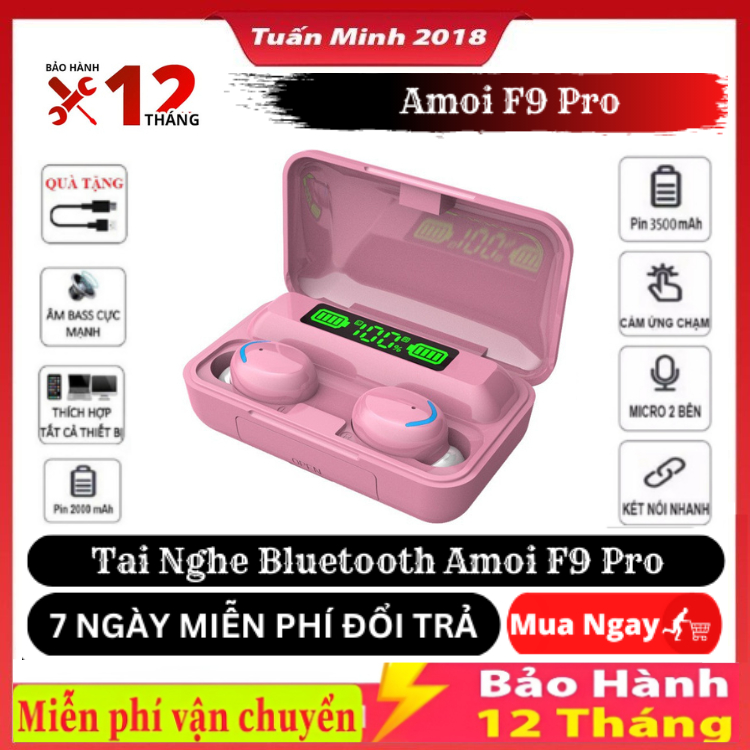 Tai Nghe Bluetooth 5.0 Amoi F9 Pro Max Cảm Ứng Bản Quốc Tế 2021 Pin Cực Trâu, Chất Âm Cực Hay ...
