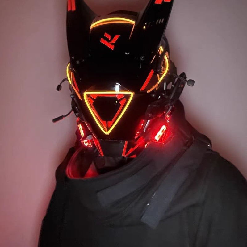 [Order 7-10 Ngày] Phụ Kiện Mặt Nạ Cyberpunk Led Xanh, Đỏ (Cosplay ...