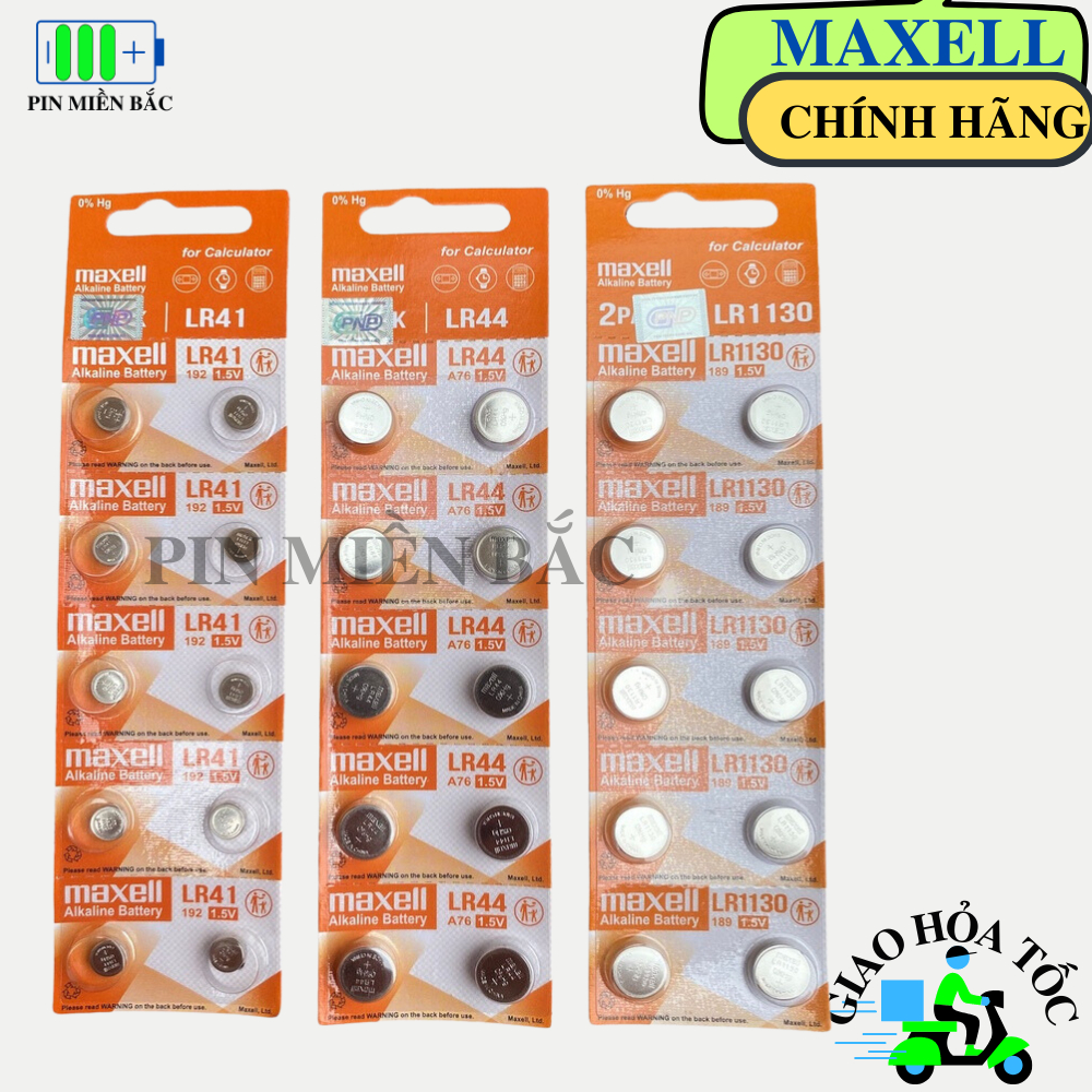 Pin đồng hồ LR44 AG13, LR1130 AG10, LR41 AG3 Maxell chính hãng - Pin ...