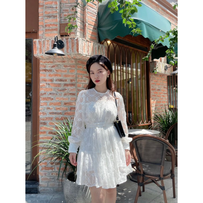 Đầm Dolly trắng, đầm trắng dáng babydoll mini, đầm công chúa - Flower ...