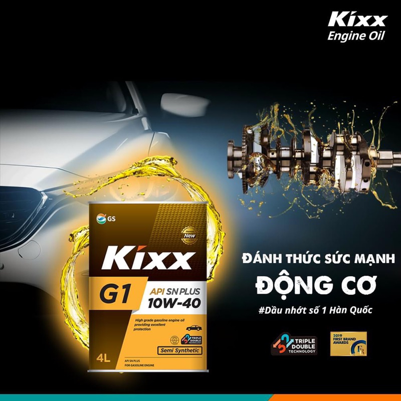 Nhớt ô tô Kixx G1 10w40 cho máy xăng 4L | Shopee Việt Nam