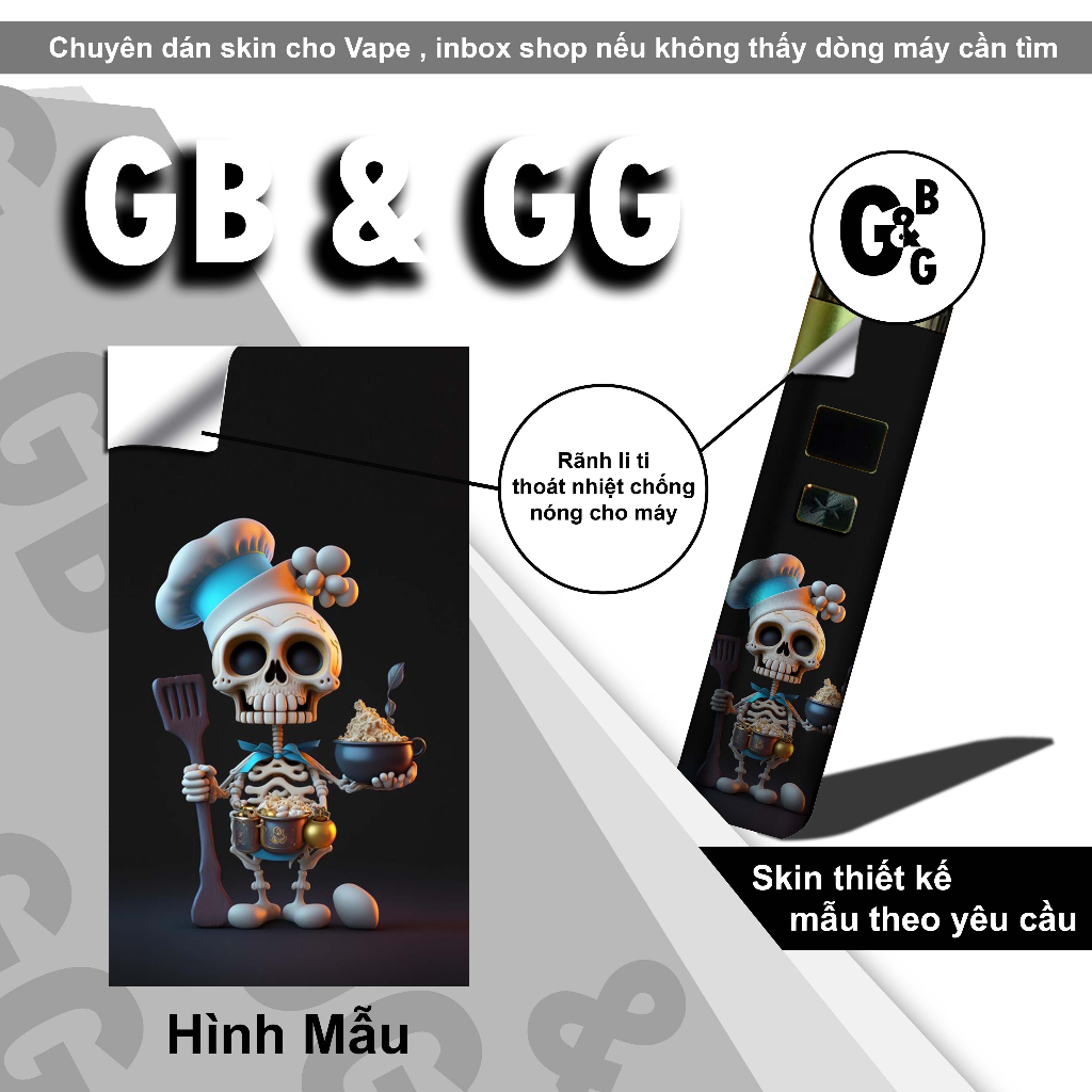 Miếng dán skin thiết kế cho Xlim pro/ Xlim v1/V2/V3/ xlim SE / favostix ...