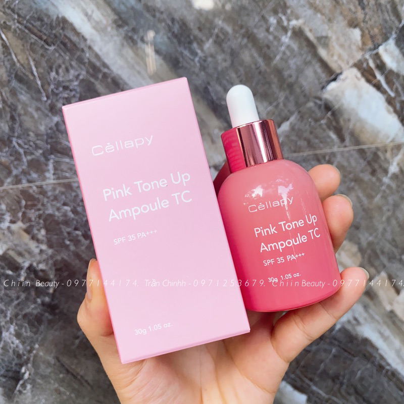 Serum, Kem lót nâng tone da, chống nắng CELLAPY Pink Tone Up giúp làn ...