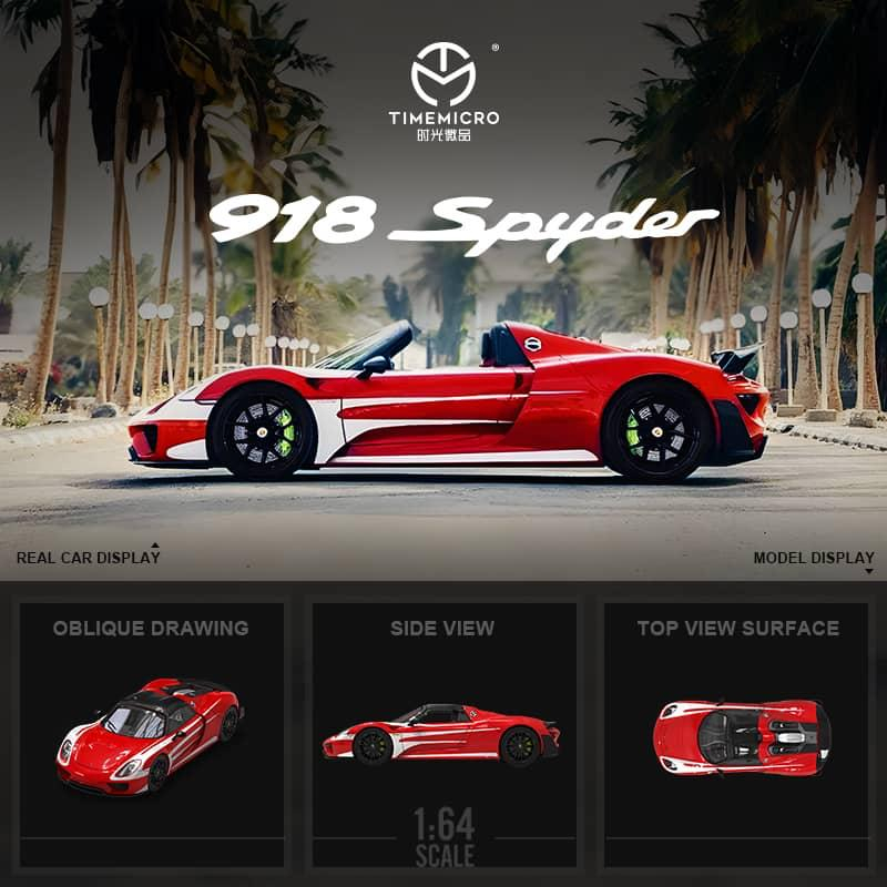 MÔ HÌNH 1:64 TIME MICRO - Porsche 918 Spyder Red Flame Livery | Shopee ...