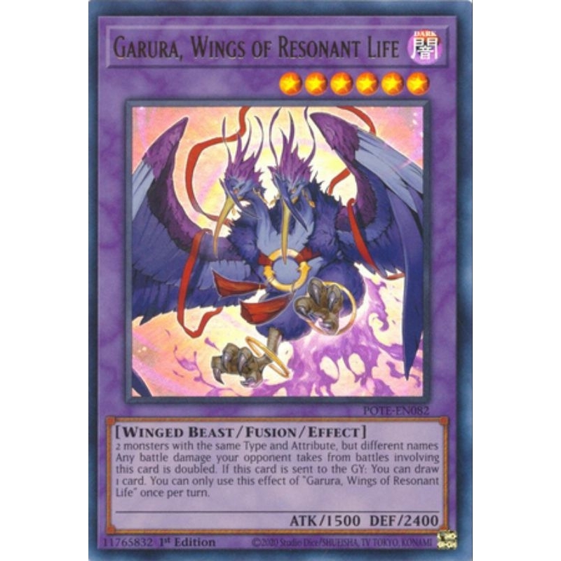 Thẻ bài Yugioh TCG: Garura, Wings of Resonant Life - POTE-EN082 - Ultra ...