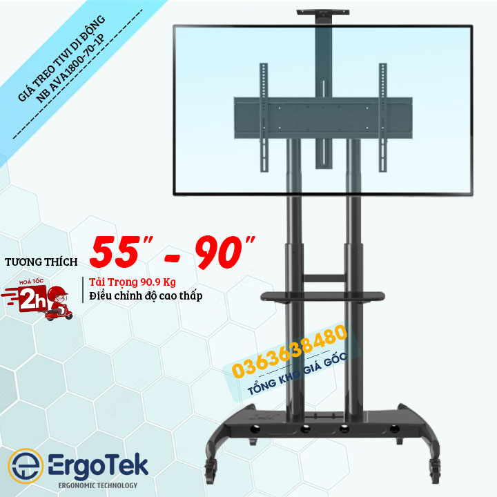 Giá Treo Tivi Di Động NB AVA1800 - 70 - 1P 55 - 90 Inch - Cột Treo Tivi ...