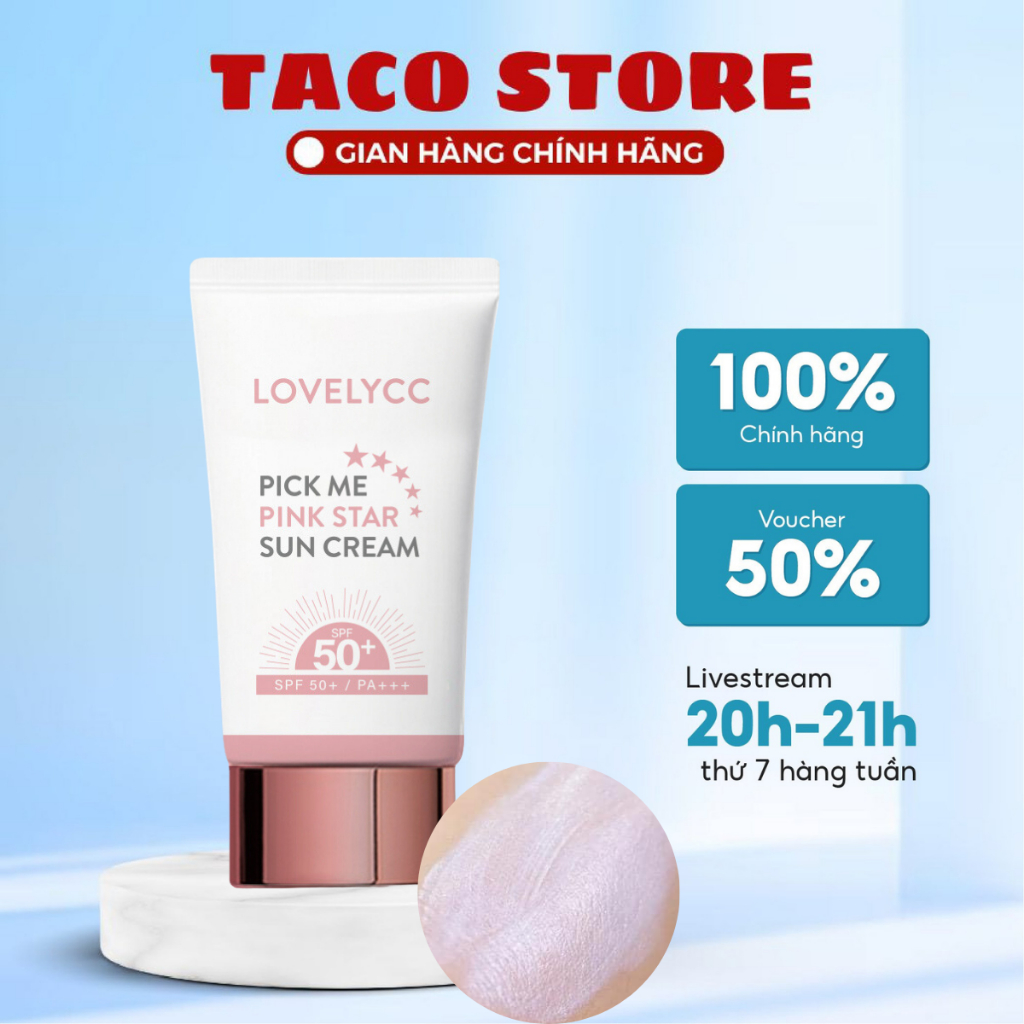 Kem Chống Nắng LovelyCC Pink Star Sun Cream 50ml | Shopee Việt Nam