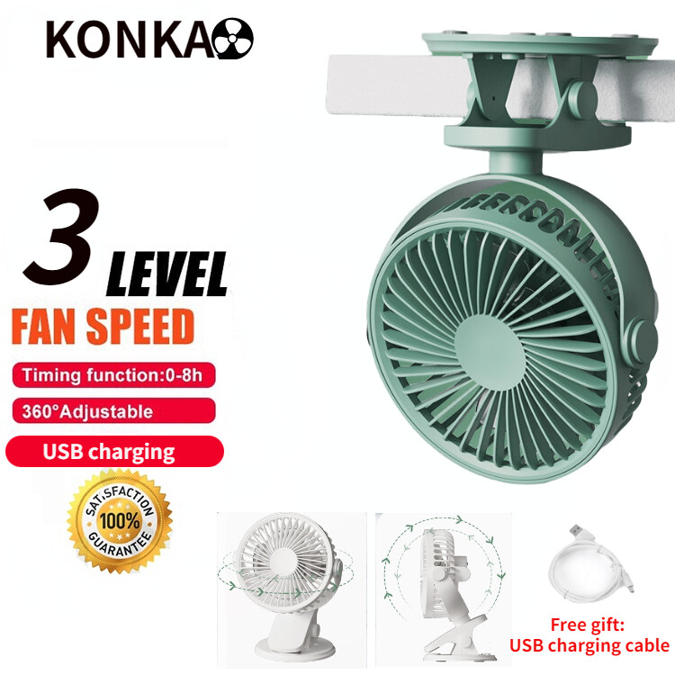 Quạt sạc KONKA mini usb điều chỉnh 720° KJS-4003-P | Shopee Việt Nam
