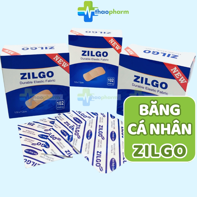 Băng cá nhân Zilgo 102 miếng - Băng vết thương nhỏ, mụn trứng cá Chính ...