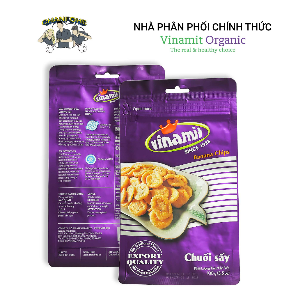 Chuối Sấy Giòn Truyền Thống VINAMIT Gói 100g/250g | Shopee Việt Nam