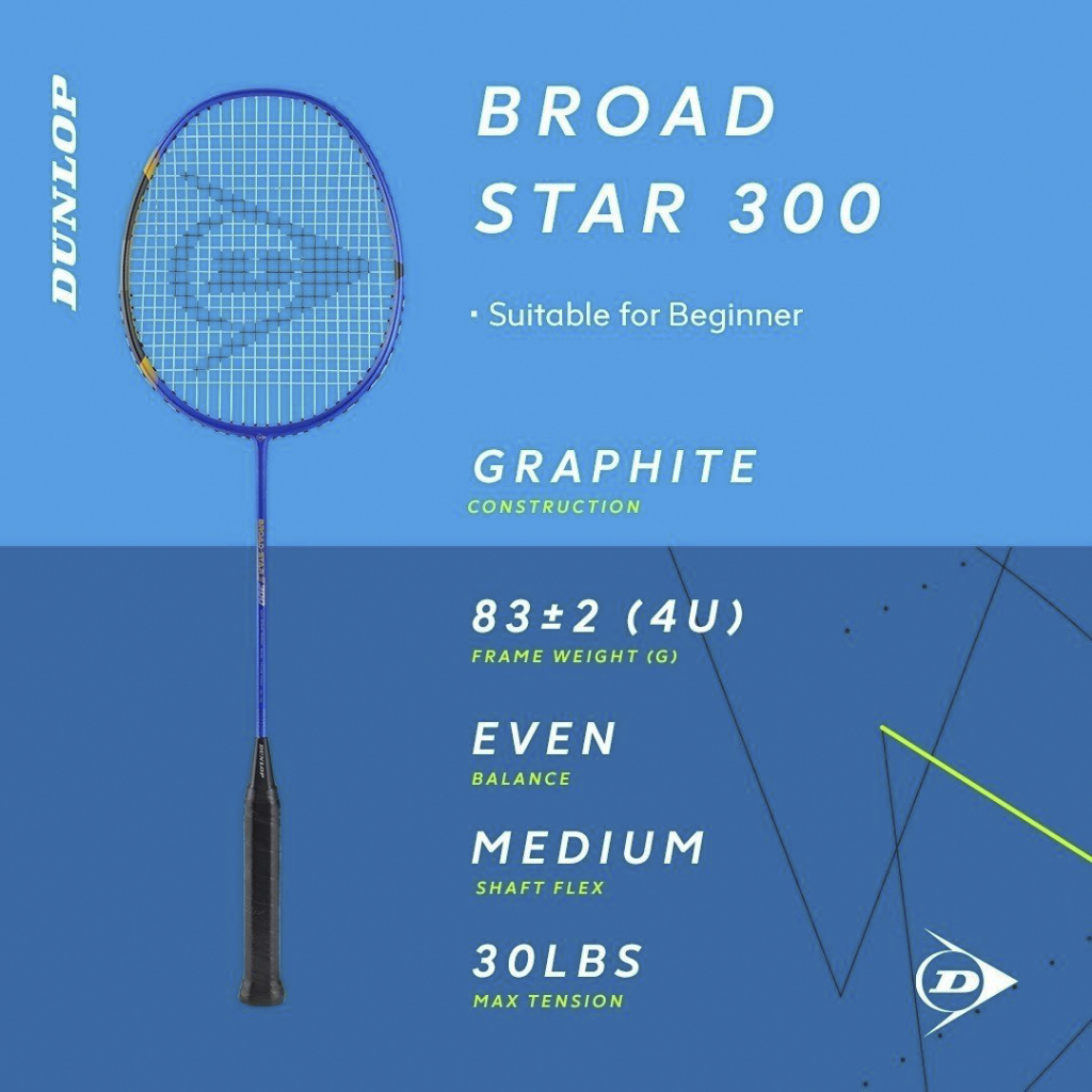 Vợt cầu lông Dunlop BROAD - STAR 300 ( VỢT CÂN BẰNG) | Shopee Việt Nam