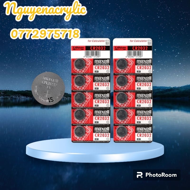 Vỉ 5 Viên Pin CMOS Maxell CR2032 Lithium 3v Tốt | Shopee Việt Nam