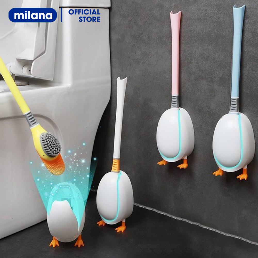 Cọ rửa bồn cầu toilet gắn tường | Bàn chải vệ sinh hình chú vịt ngộ ...