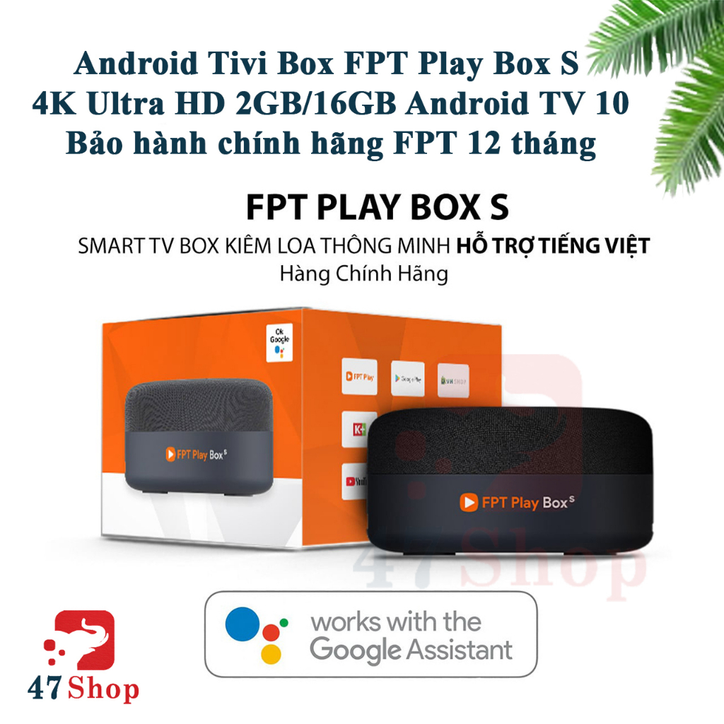 Android Tivi Box FPT Play Box S 4K Ultra HD 2GB/16GB Android TV 10 ...