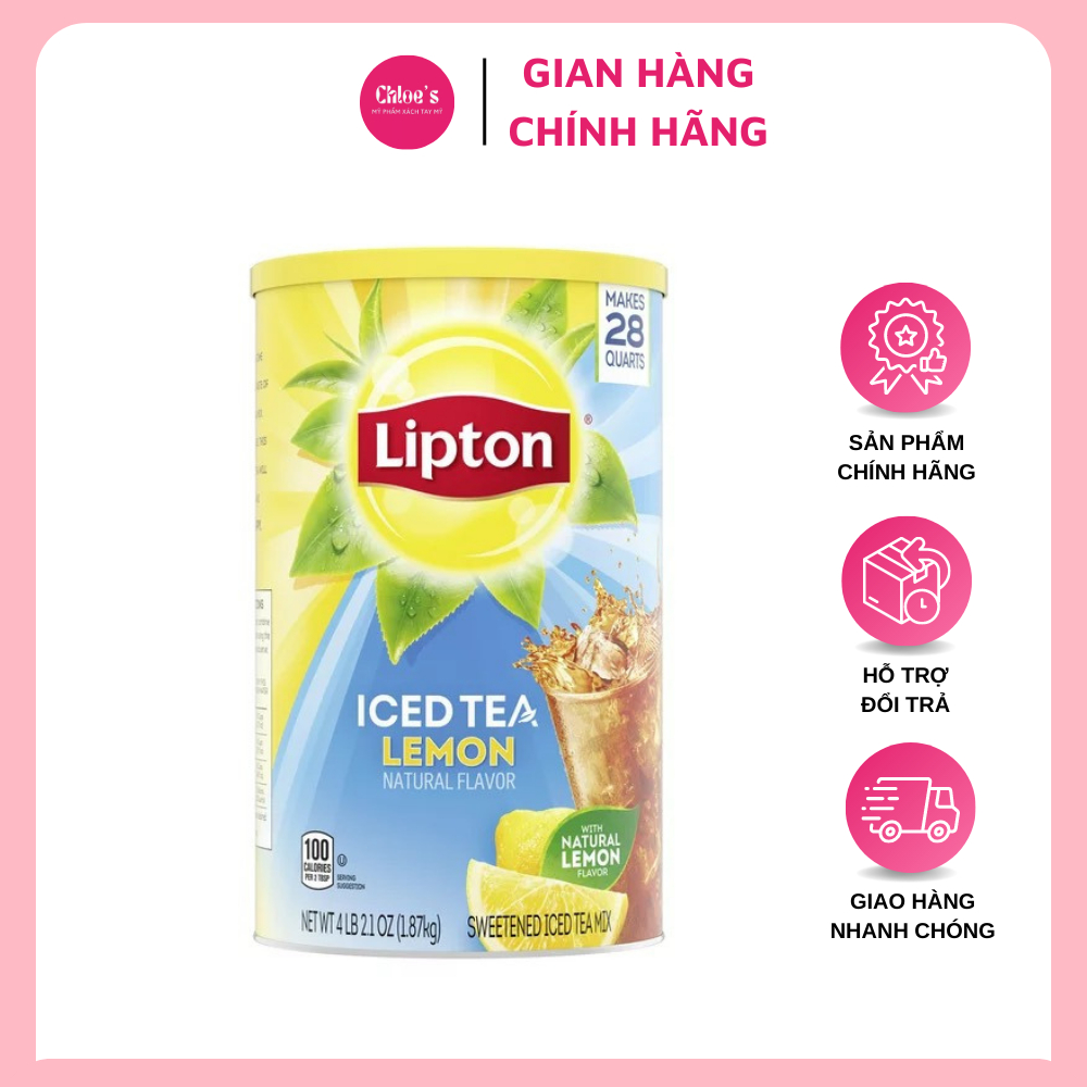 Bột trà chanh lipton iced tea lemon của mỹ hộp 1,87kg | Shopee Việt Nam