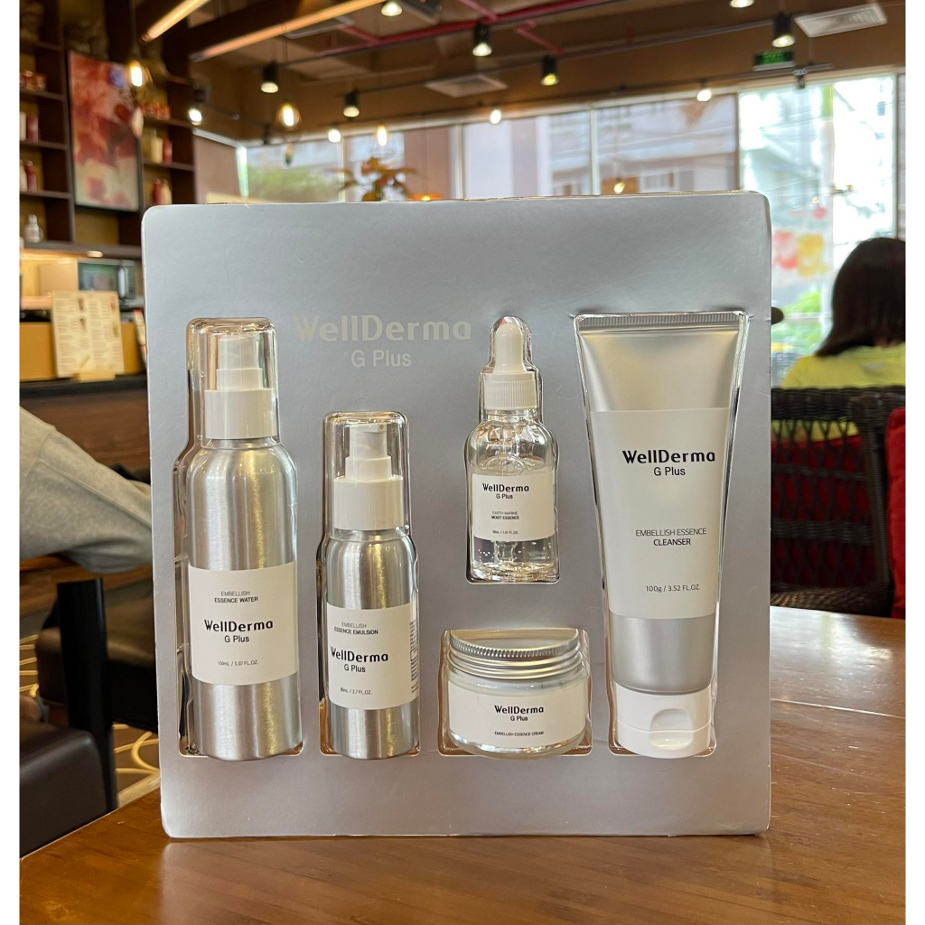 [CHÍNH HÃNG] SÉT DƯỠNG DA 5 MÓN WELLDERMA G PLUS EMBELISH 5P SET | Shopee Việt Nam