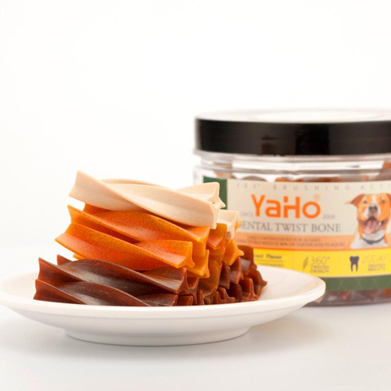 Bánh thưởng Yaho cho chó thanh xoắn gặm sạch răng - hũ 165gr YaHo ...