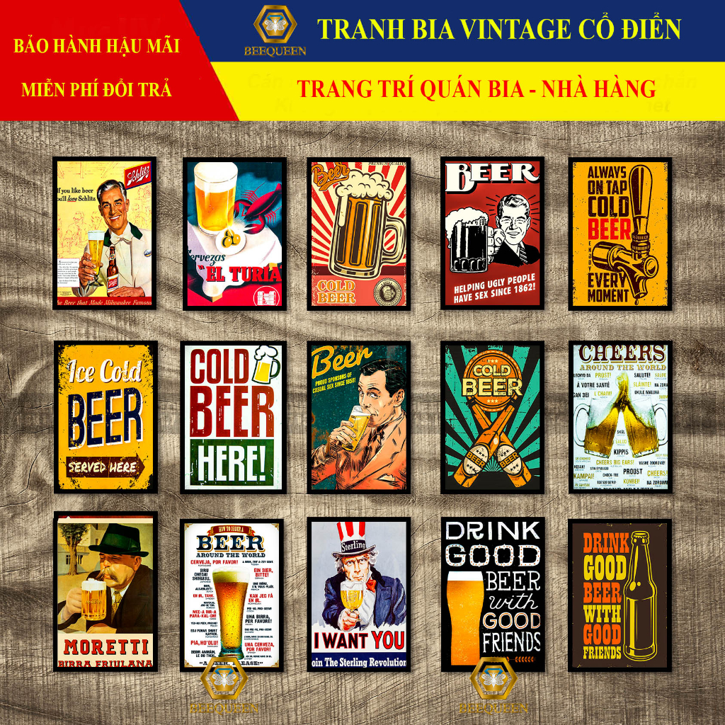 Tranh Trang Poster Trí Nhà Hàng - Tranh Quán Bia - Tranh Quán Beer ...