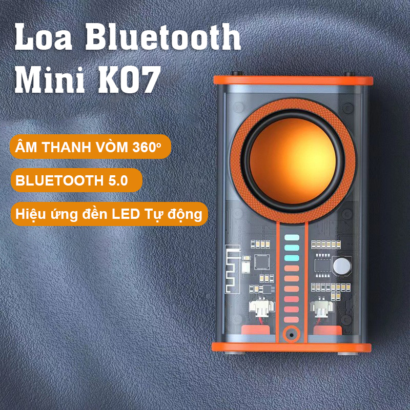 Loa bluetooth mini K07, âm thanh vòm 360 độ- D1475 | Shopee Việt Nam