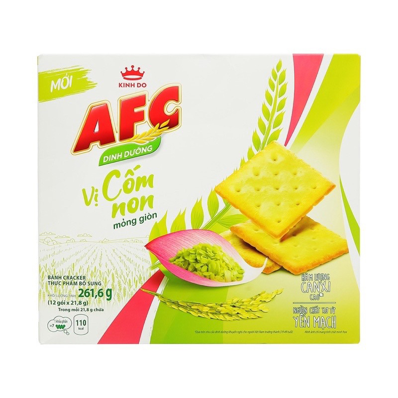 Bánh AFC Hương Vị Caramel Flan 261gam- Vị Cốm Non 265g | Shopee Việt Nam