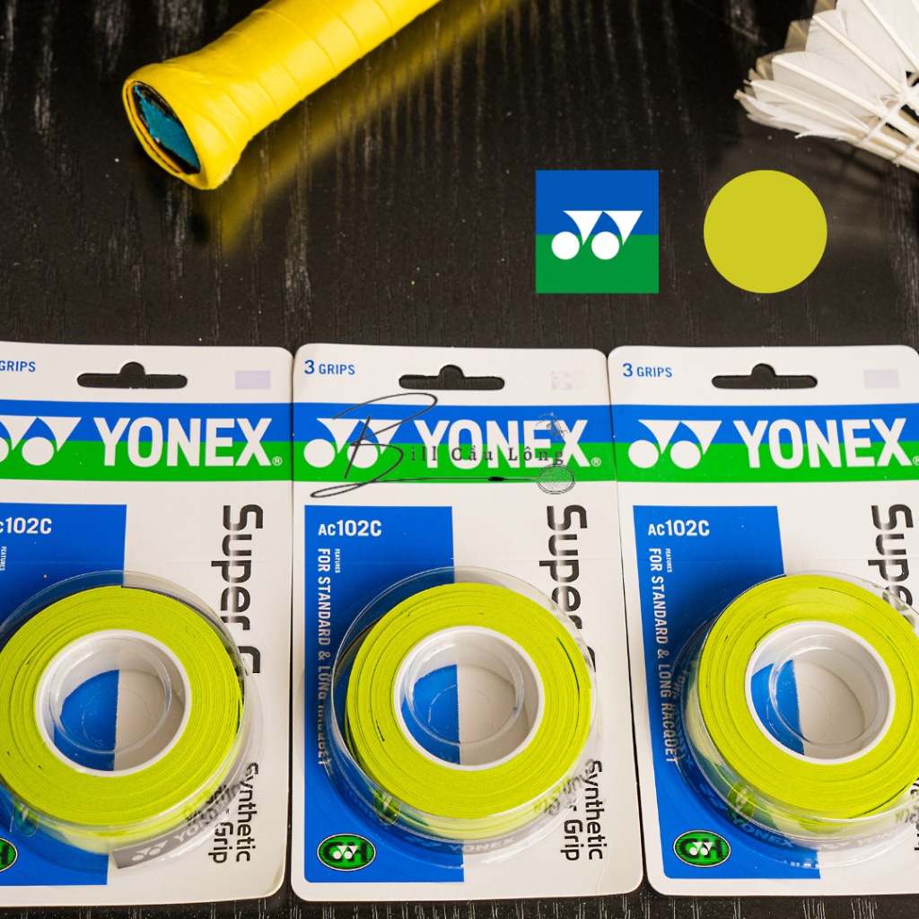 Quấn cán nhựa 3in1 Yonex AC 102C cao cấp XANH, 1 cuộn dùng được 3 cây ...