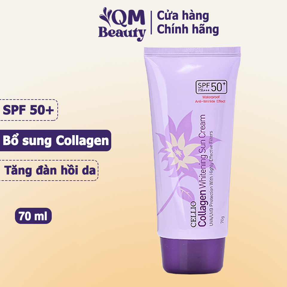 Kem chống nắng Cellio Collagen Whitening Sun Cream SPF50+ Hàn Quốc 70ml ...