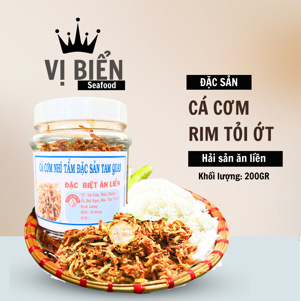 Cá Cơm Rim Tỏi Ớt Nước Mắm VỊ Biển Túi Hủ Pet 250GR Thực Phẩm Ăn Liền ...