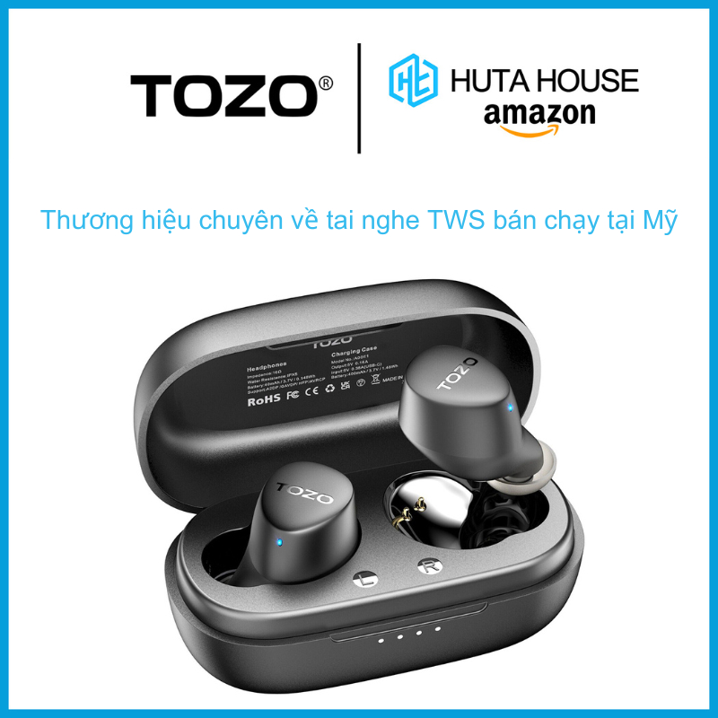 Bluetooth tai nghe 5.3 TOZO Agile Dots (A1S),Tai nghe bluetooth không dây, True wireless, chống ...