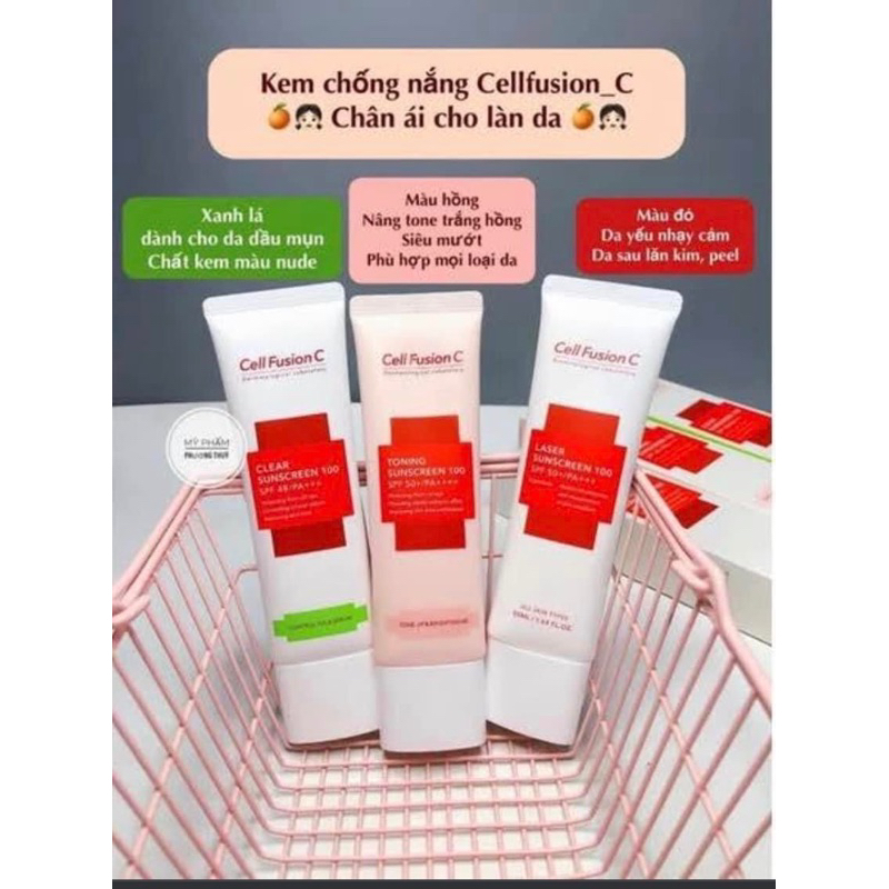 Kem chống nắng cell fussion C 50ml | Shopee Việt Nam