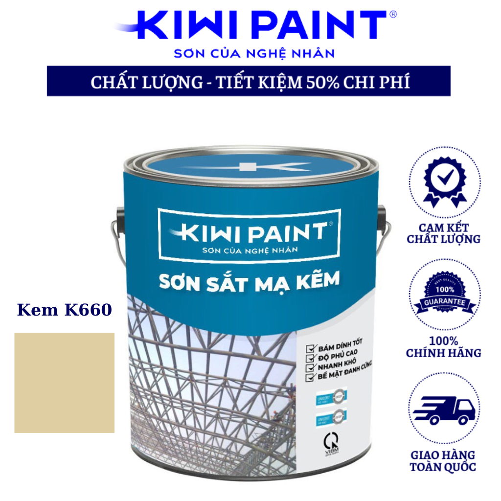 Sơn Sắt Mạ Kẽm Kiwi Paint Màu Kem K660 | Shopee Việt Nam