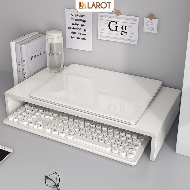 Kệ kê màn hình máy tính laptop có khe để bàn làm việc phím thương hiệu ...