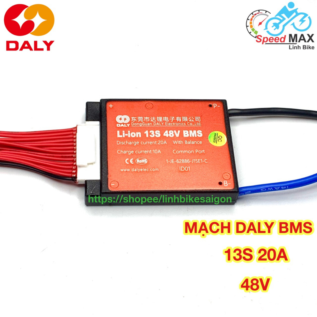Mạch Daly BMS 13S 20A-48V chính hãng (LINHBIKESG) | Shopee Việt Nam