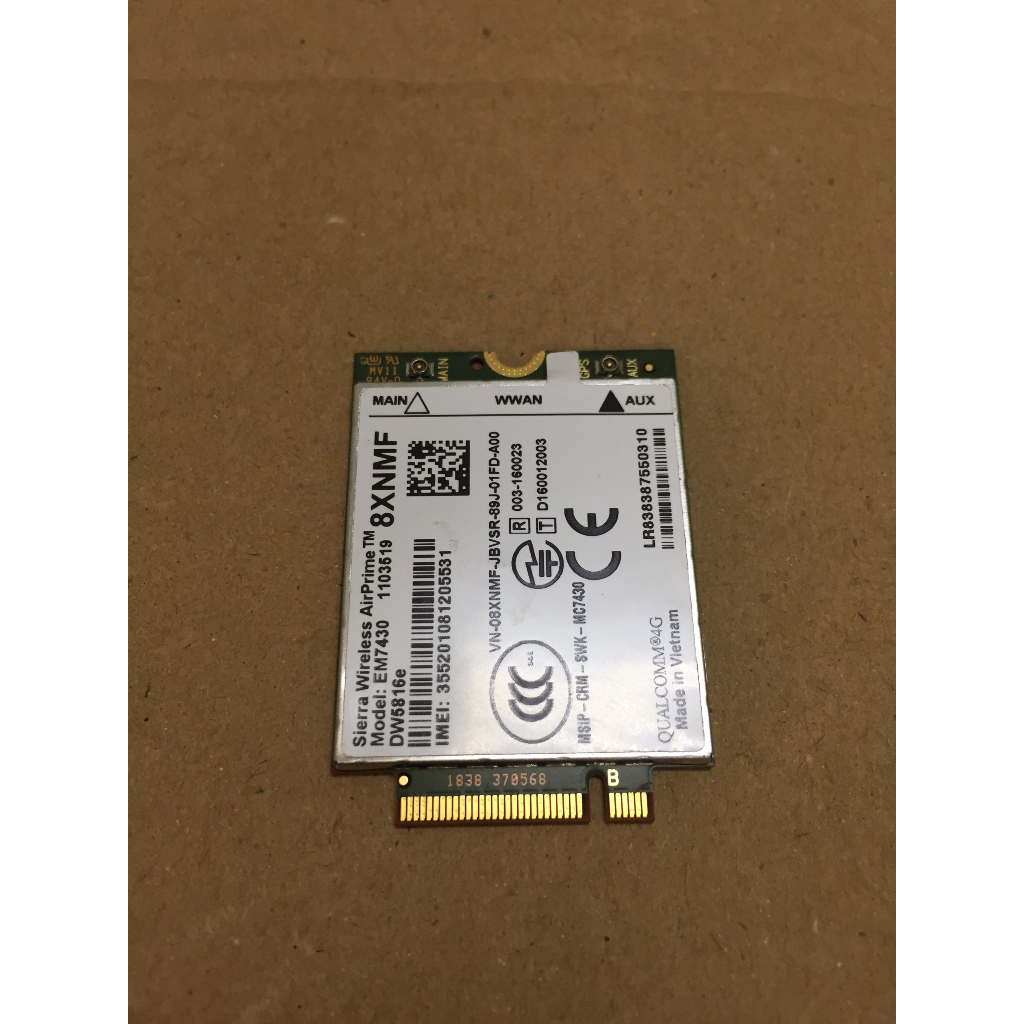 Card WWan Lte 4G Laptop Dell Model EM7430 DW5816e | Shopee Việt Nam