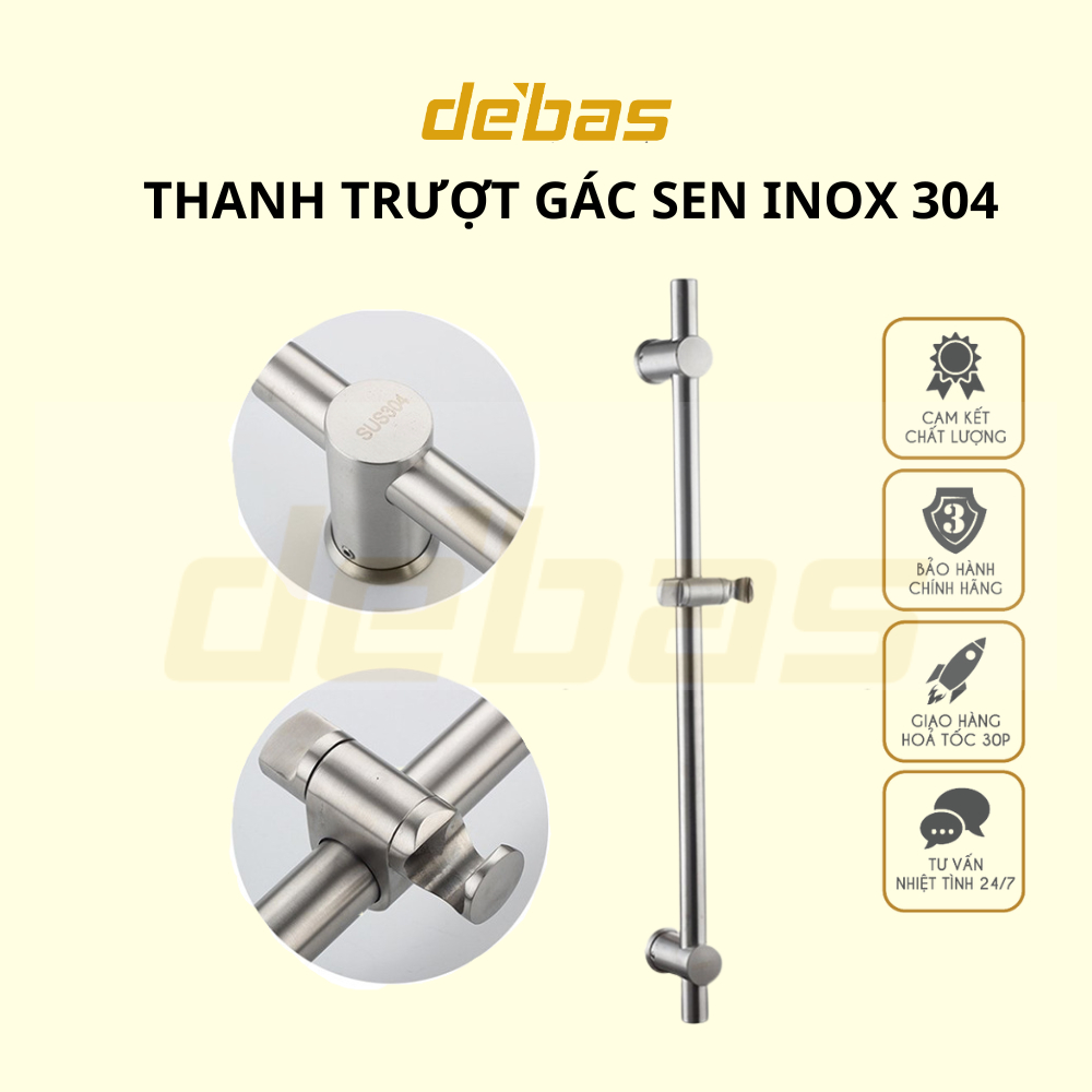 Thanh trượt tay sen điều chỉnh vòi hoa sen tắm inox 304 lên xuống cao ...