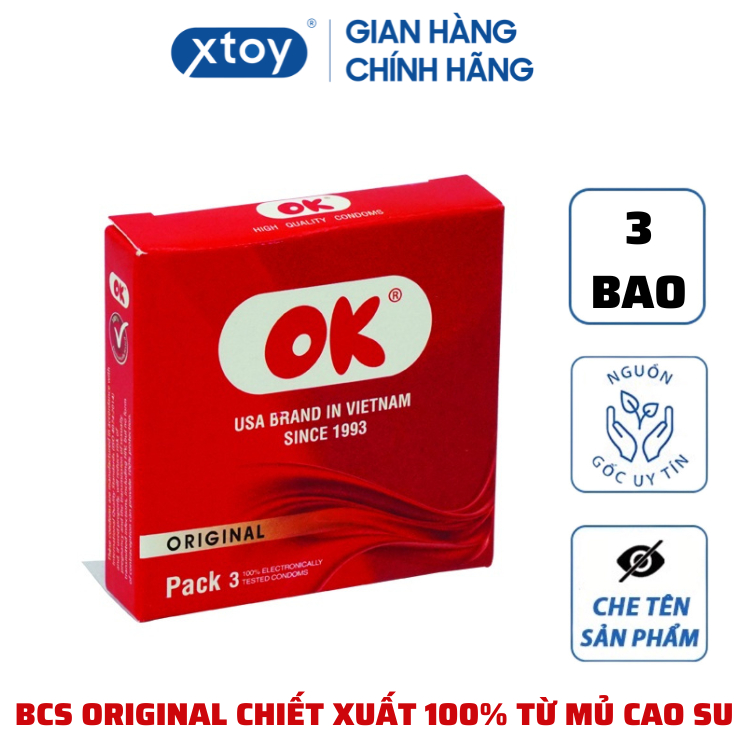 Bao Cao Su OK Original - 49mm Hộp 12 - hộp 3 - Và lẻ 1 bcs | Shopee ...