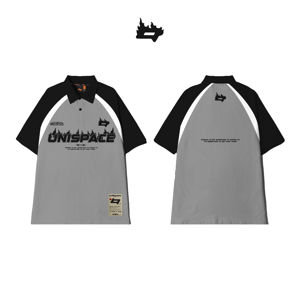 Áo polo local brand By Unispace tay lỡ form rộng unisex nam nữ cotton ...