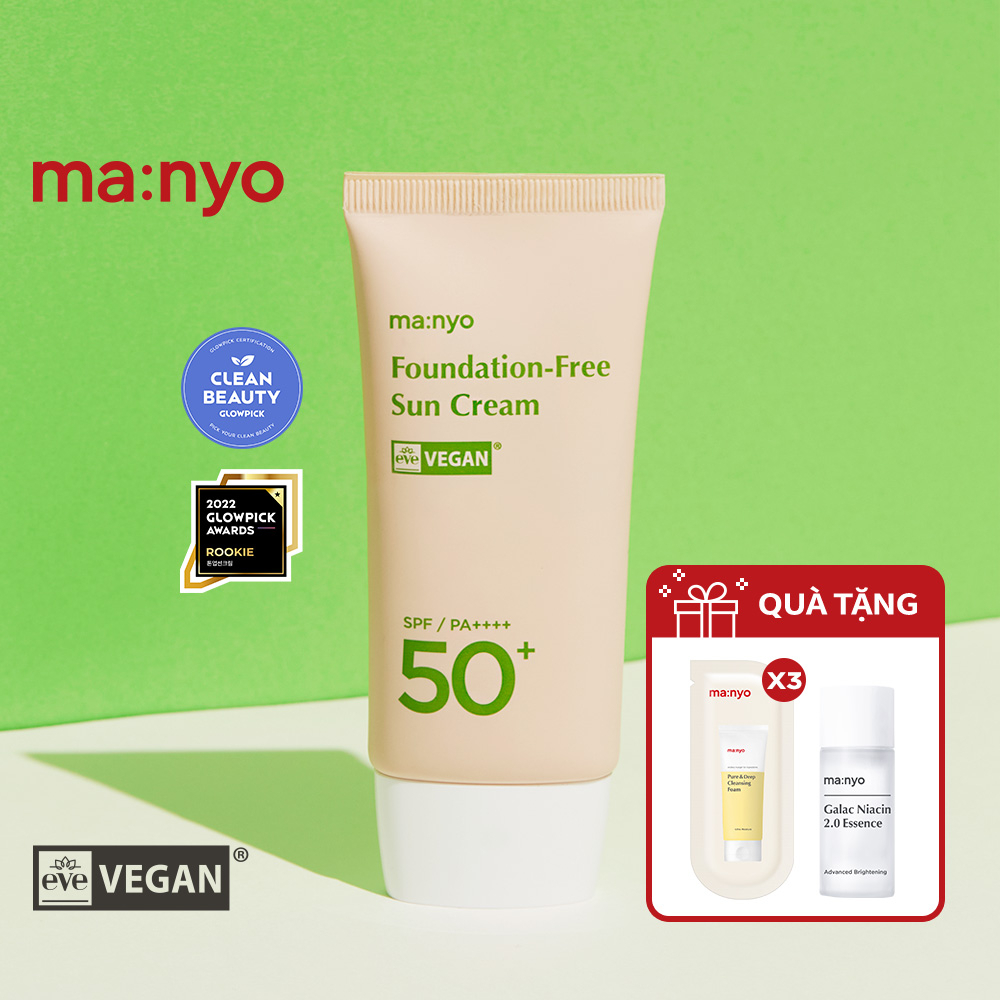 Kem chống nắng nâng tone ma:nyo Foundation-Free Sun Cream 50ml | Shopee ...