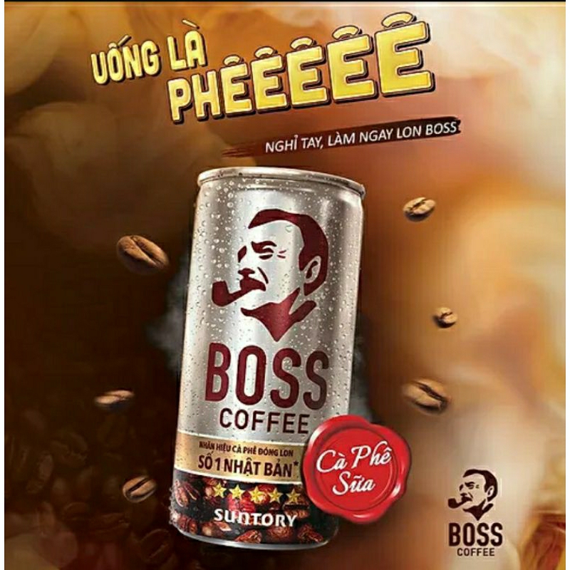 Cà Phê Sữa BOSS lon 180ml | Shopee Việt Nam