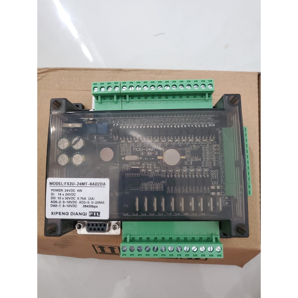 Board Mạch PLC Mitsubishi FX3U-14MT-6AD2DA-RS485, FX3U-14MR, FX3U-24MT ...
