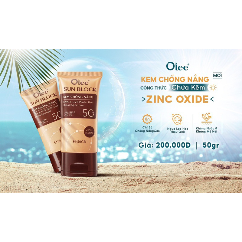 Kem chống nắng kẽm OLEE dành cho nam & nữ (spf 50++) 50gr | Shopee Việt Nam