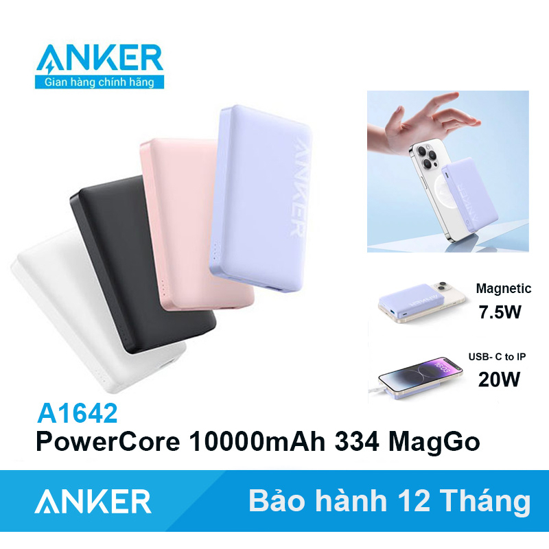 Sạc dự phòng ANKER 10000mAh 5000mAh Magnetic Battery Tính Không Dây Sạc nhanh 20W - A1611 A1642 ...