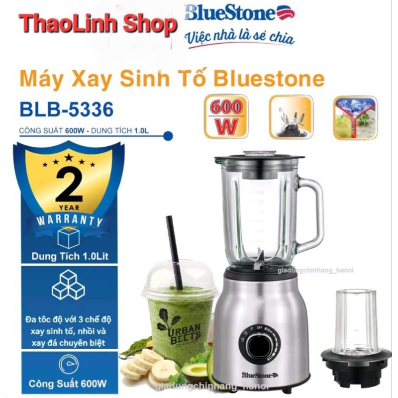 Máy Xay Sinh Tố Blustone BLB- 5336, Công Suất 600W, Cối Thủy Tinh 1L ...