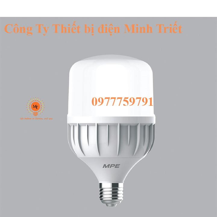 BÓNG ĐÈN LED BULB TRÒN MPE 20W 30W 40W 50W 60W | Shopee Việt Nam