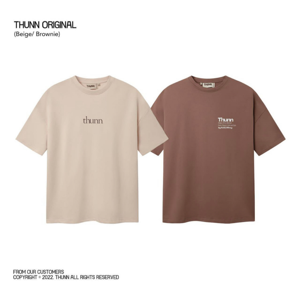 Áo Thun Cotton Cao Cấp - THUNN ORIGINAL Beige Oversized | Shopee Việt Nam